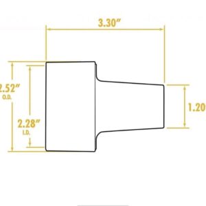 Dust Collection Fittings Shop Vac Hose Adapter Compatible With Dewalt, Ryobi, Craftsman, Rigid, Metabo Power Tools Dust Ports For Connecting To 2 1/2 Inch Dust Collector Hose / 2.5in wet dry vac hose