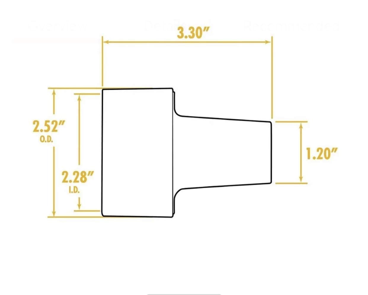 Dust Collection Fittings Shop Vac Hose Adapter Compatible With Dewalt, Ryobi, Craftsman, Rigid, Metabo Power Tools Dust Ports For Connecting To 2 1/2 Inch Dust Collector Hose / 2.5in wet dry vac hose