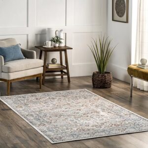 nuloom cady machine washable transitional area rug, 4x6, beige