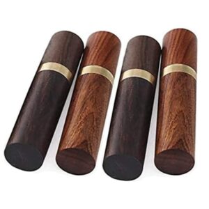 4 pieces wooden needle case sewing needle tubes toothpick storage box,sewing needles holder storage case wood box hand crafts knitting holder