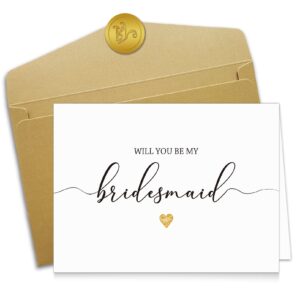 spercy 11 bridesmaid proposal cards with envelope, 8 will you be my bridesmaid, 2 will you be my maid of honor, 1 will you be my matron of honor