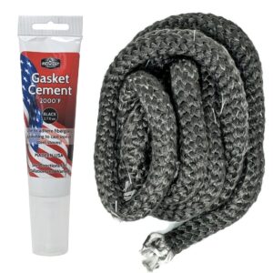 midwest hearth 832-1680 door rope gasket and adhesive 3/4" x 84" for quadra-fire, eco-choice