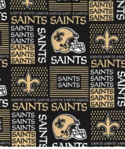 60" wide fabric traditions new orleans football team blocks