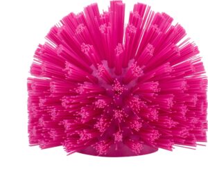 sparta industrial tank brush head pipe brush head, drain brush with 3/4" thread hole (handle not included) for commercial use, plastic, 5 x 3.9 inches, pink, (pack of 2)