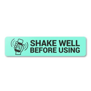 600 shake well before using stickers, 0.4 x 1.7 inch - shake well before label for veterinary/healthcare/pharmacy/medical instruction labels, lt blue - 2 packs of 300 medical rx labels