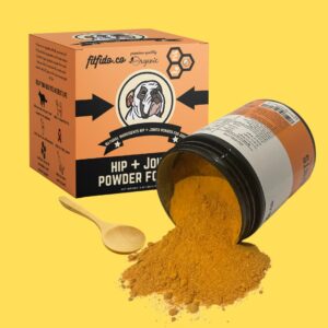 Natural Organic Hip and Joints Supplement Powder for Dogs, Fight Arthritis Pain, Support Mobility,Anti Inflammation Property of Turmeric, Glucosamine, MSM, Chondroitin, Ginger, Green Lipped Mussel