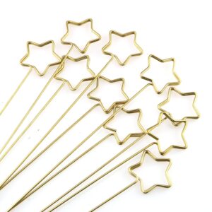 taodan wire card holder 20pcs metal wire floral place card holders five-pointed star photo memo holder pick table card holder