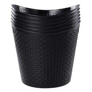 callyne 6-pack plastic storage basket, laundry hamper storage basket, black