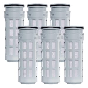 waterdrop replacement for brita® stream pitcher water filter, brita® ob05 filter pitchers and dispensers, pour through filters, upgraded 7-stage filters, lasts 2 months, pack of 6