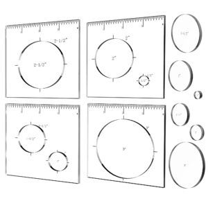 monliful pack of 4 circle inlay template set router templates for woodworking,router jig templates decorative templates