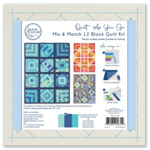 june tailor go mix & match 12-block quilt kit, multi