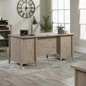 sauder® summit station 66"w executive computer desk, laurel oak