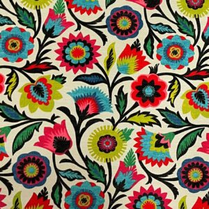 rsh décor indoor outdoor fabric by the yard (3 yards, fiesta floral desert flower)