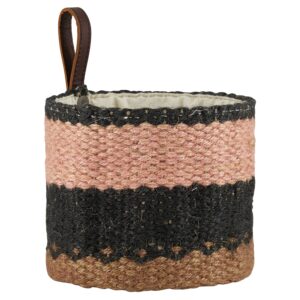 santa barbara design studio lili + delilah lined jute organizer, small, black