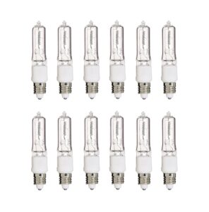 satco s3109/12 250-watt t4.5 halogen light bulb, e11 base, 12-pack