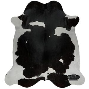 appaloosa cowhides genuine cowhide rug - natural black and white rugs for living room & bedroom aesthetic - real cow hide rug for rustic home decor - authentic 6'x8' black & white collection