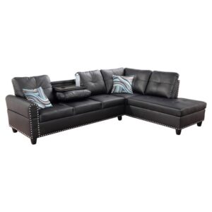 beverly fine furniture sectional sofas, black