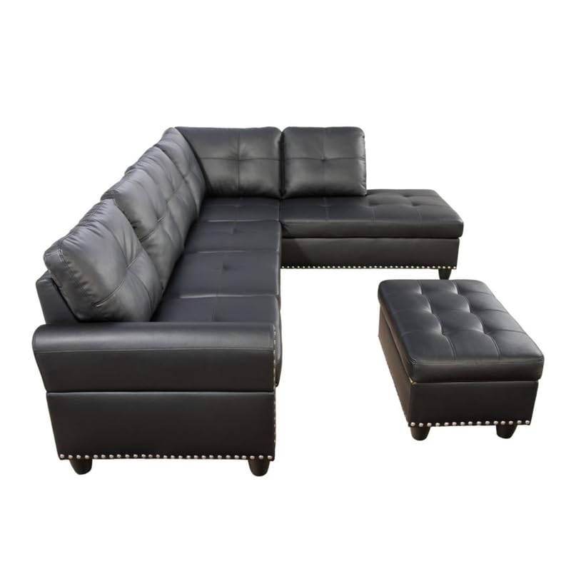 Beverly Fine Furniture Sectional Sofas, Black