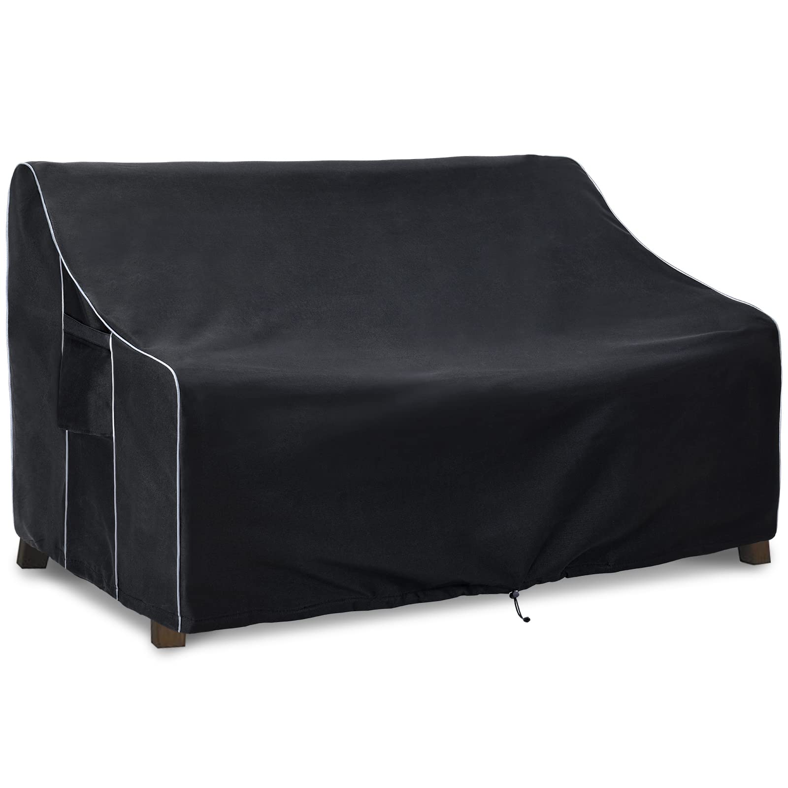 Outdoor Furniture Covers Waterproof, 2-Seater Patio Loveseat Sofa Covers Fits up to 76 x 40 x 31 inches, Black