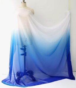 2 tone shade chiffon fabric for dancing clothing wedding 30d ombre chiffon fabric for dress gradient chiffon mateiral 100cm*148cm