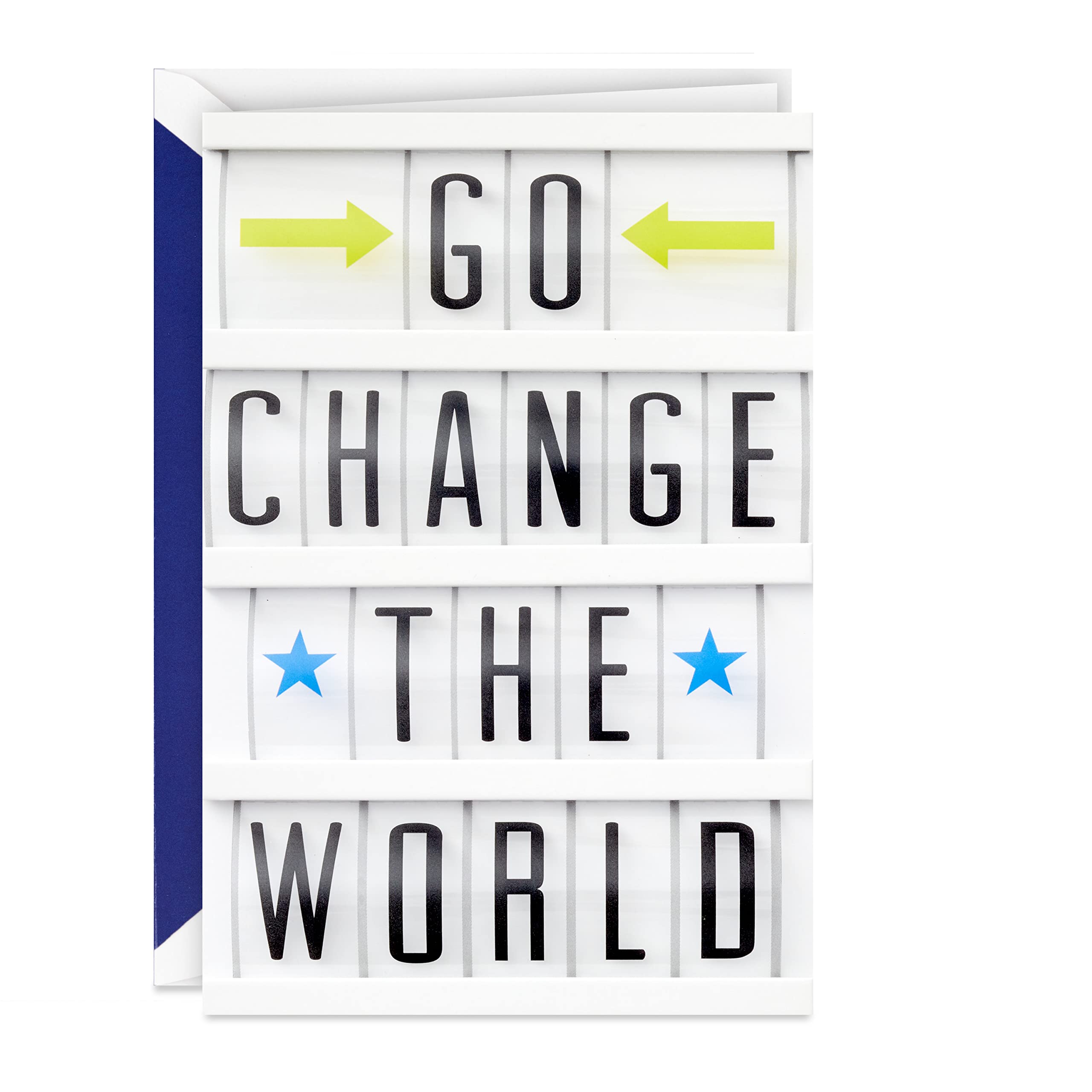 Hallmark Signature Graduation Card (Go Change the World Letterboard)