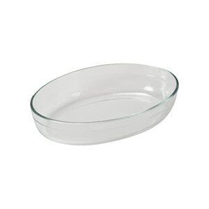 pyrex cp-8548 oval roaster plate, heat resistant glass, microwave safe, oven safe, dishwasher safe, 6.8 gal (2.2 l)