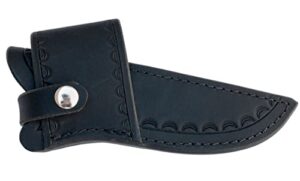 coast leathers custom leather sheath, fits cold steel 49lck srk no:149 srk, fixed blade knife holder, sheath only - cross draw knife holster, black