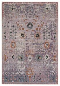 jaipur living indoor outdoor 2x4 area rug, vintage, purple/gold