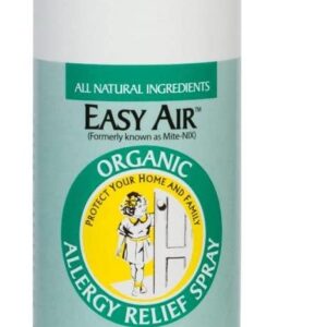 Easy Air Organic Allergy Relief Spray, Clear Liquid Formula for Instant Relief for Symptoms of Pet Allergies, Dust and Mite Allergy - 16 Fl Oz