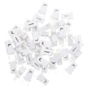 artibetter waste basket clips 50pcs trash can lock universal garbage can lid lock self- locking garbage trash switch replacement catch trash bin accessories (white) garbage bin lock