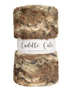 shannon fabrics luxe cuddle cut 2yd-wild rabbit driftwood, assorted