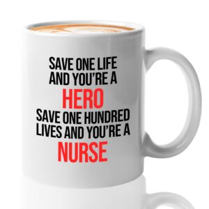 bubble hugs nurse coffee mug 11oz white - save one and you’re - labor clinical certified nursing assistant surgical emergency oncology practitioner