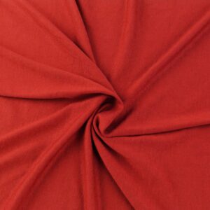 texco inc solid rayon spandex jersey knit (180gsm)-maternity apparel, home/diy fabric, red scarlet 1 yard