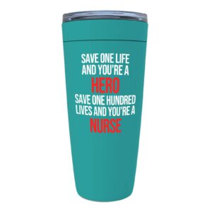 nurse mint edition viking tumbler 20oz - save one and you’re - labor clinical certified nursing assistant surgical emergency oncology practitioner