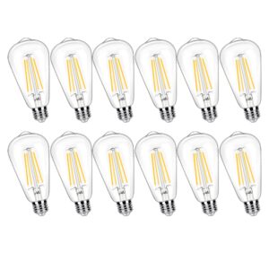 winsaled 100 watt led bulb, 12 pack 9w led edison light bulbs 100+ watt incandescent bulbs equivalent, 4000k cool white with e26 standard base, 120v input not dimmable, high cri 90, flicker free