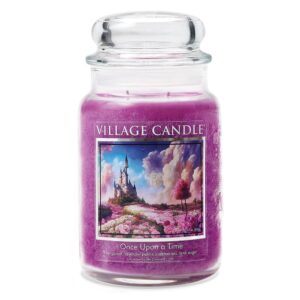 village candle once upon a time, large glass apothecary jar, scented candle, 21.25 oz