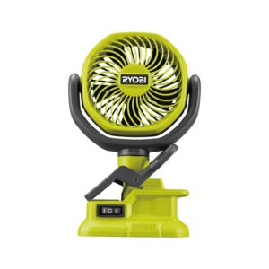 ryobi rcf18-0 18v one+ cordless 10cm clamp fan (bare tool) hyper green