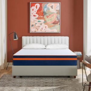 memory foam mattress 14 inch california king size, medium firm cool gel infused plush mattress with breathable soft fabric cover, certipur-us certified