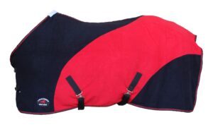 challenger 82" horse soft fleece cooler contoured exercise blanket liner sheet red bk 43f11