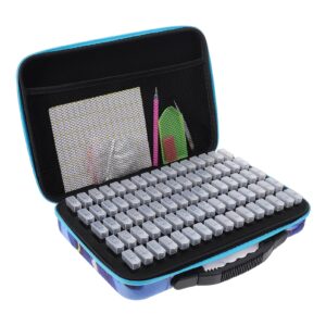 ultnice portable jewelry organizer diy diamond storage box 80 slot 5d tools box for embroidery craft jewelry beads rhinestones organizer jewelry organizer clear