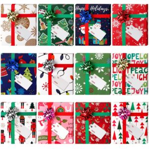 12 pack christmas card holders boxes with bow, boxes for gifts christmas money holder money box gift wrap boxes for xmas, party favors