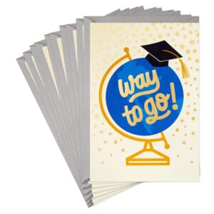 hallmark pack of 10 graduation cards with envelopes (way to go)