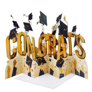 hallmark paper wonder graduation pop up card (accordion fold congrats)