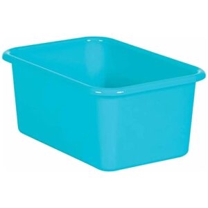 teacher created resources® teal small plastic storage bin