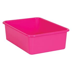 teacher created resources® pink large plastic storage bin