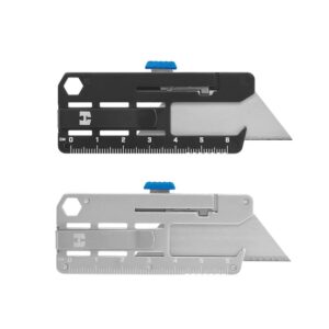 HART 2-Pack 4-IN-1 UTILITY KNIFE: RULER | BOTTLE OPENER | 1/4" DRIVER BIT HOLDER | ONE HANDED OPERATION