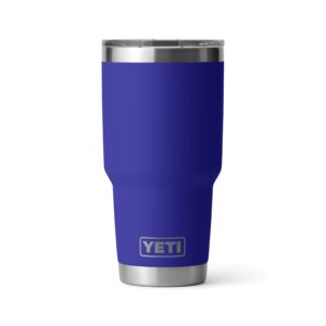 yeti rambler 30 oz tumbler retired colors, stainless steel, vacuum insulated with magslider lid, offshore blue