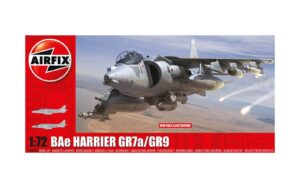 airfix model airplane kit gift set - a04050a bae harrier gr7a/gr9, plastic plane model kits for adults & kids 14+, skill level 2, 1:72 scale ww2 military aircraft models - real aeroplane models gifts