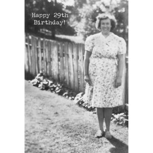 primitives by kathy 73133 happy 29th birthday greeting card, 7-inch height