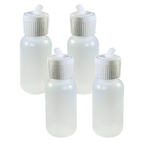 510 central boston round ldpe plastic bottle flip top pour spout cap 30ml (1oz, 4 pack) made in usa